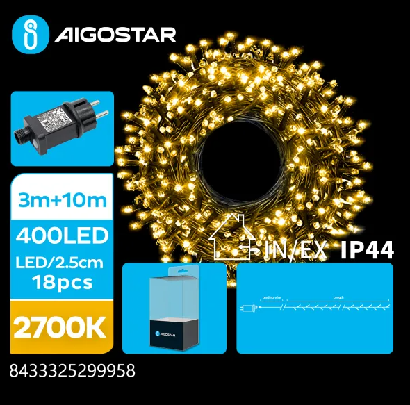 Guirnalda Luces Led de Navidad Luz Calida Max 6W